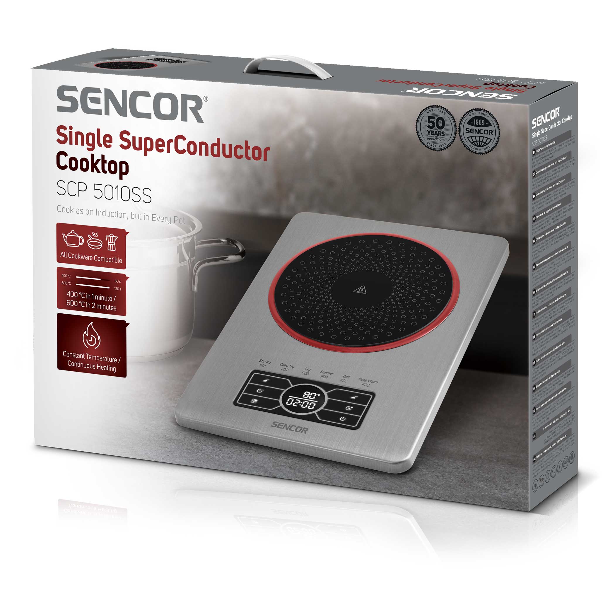 Single SuperConductor Cooktop | SCP 5010SS | Sencor.com