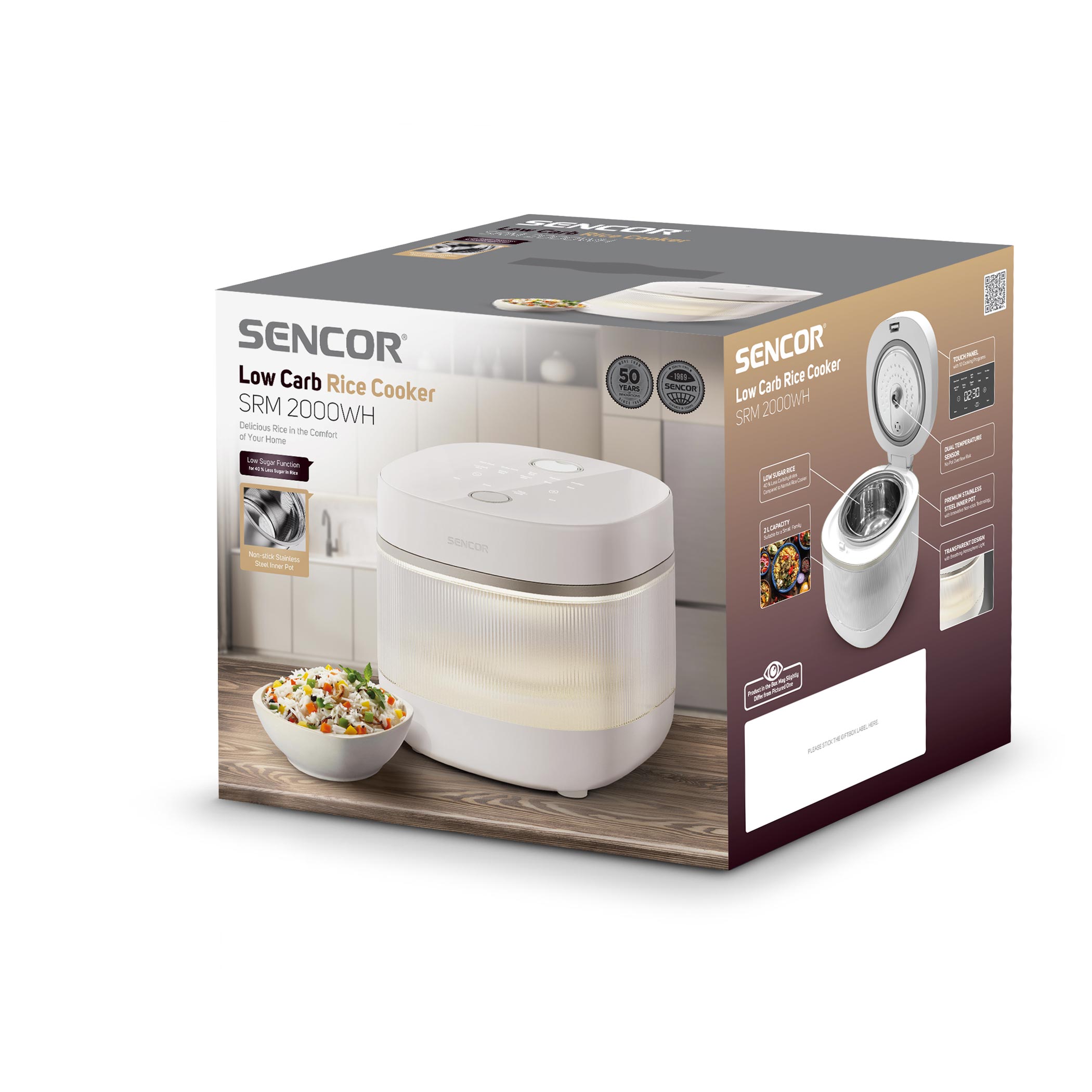 Low Carb Rice Cooker | SRM 2000WH | Sencor.com