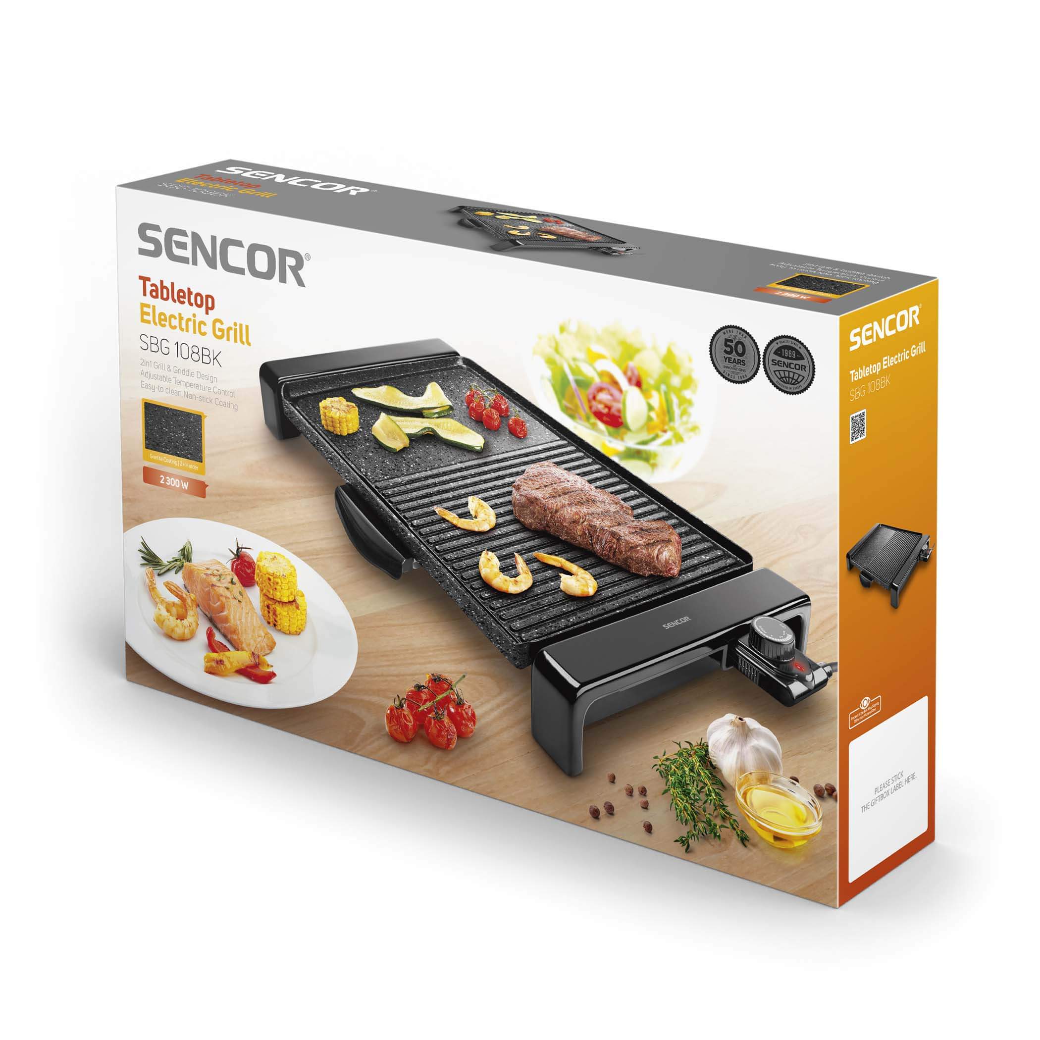 Tabletop Electric Grill | SBG 108BK | Sencor.com