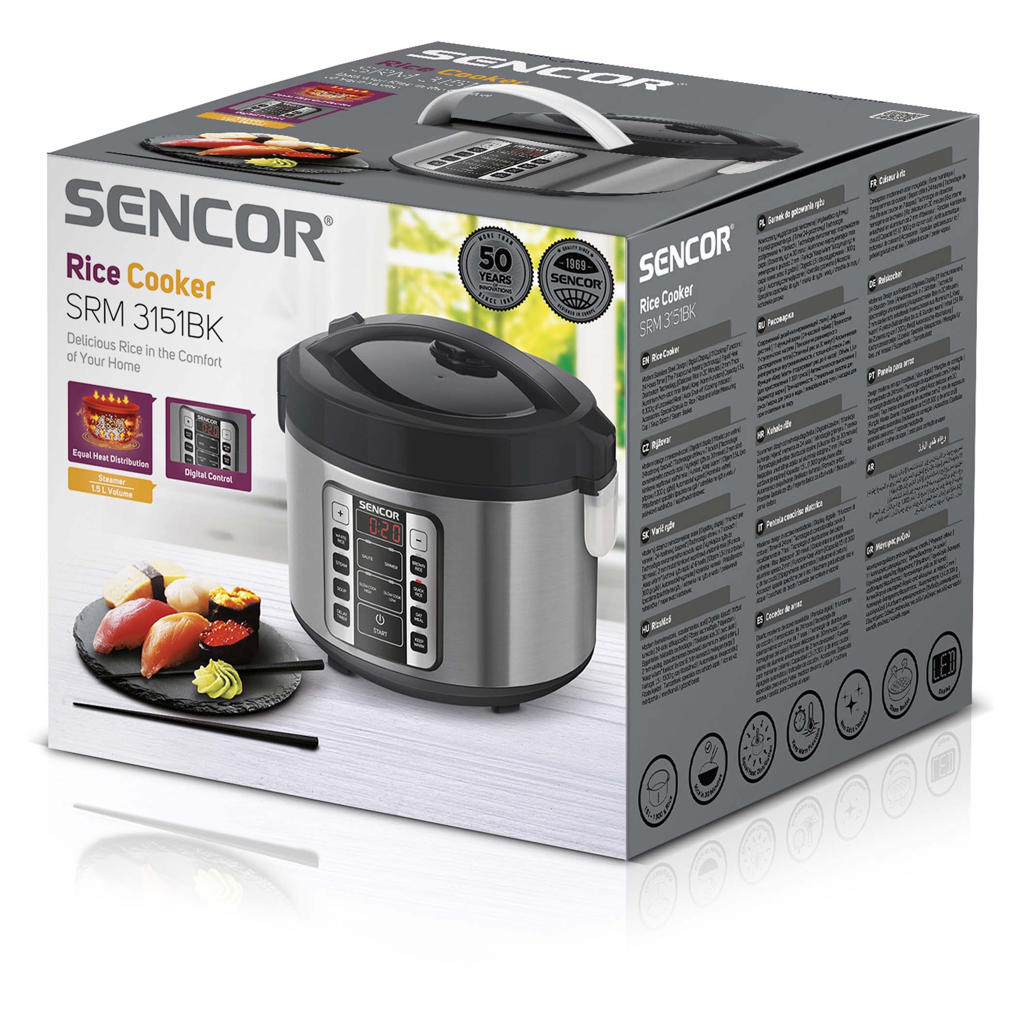Multifunctional Rice Cooker | SRM 3151BK | Sencor.com