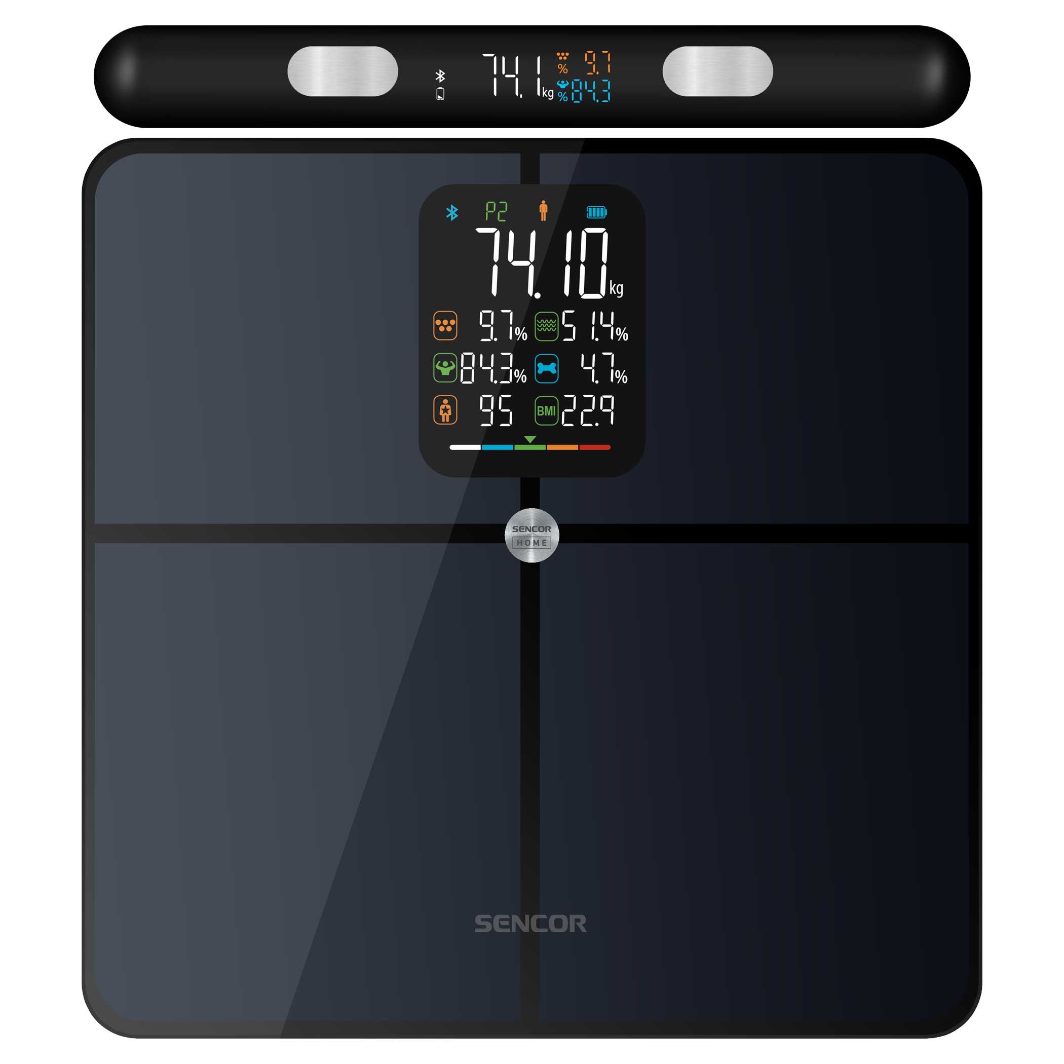 Smart Personal Fitness Scale with Large Display | SBS 9102BK | Sencor.com