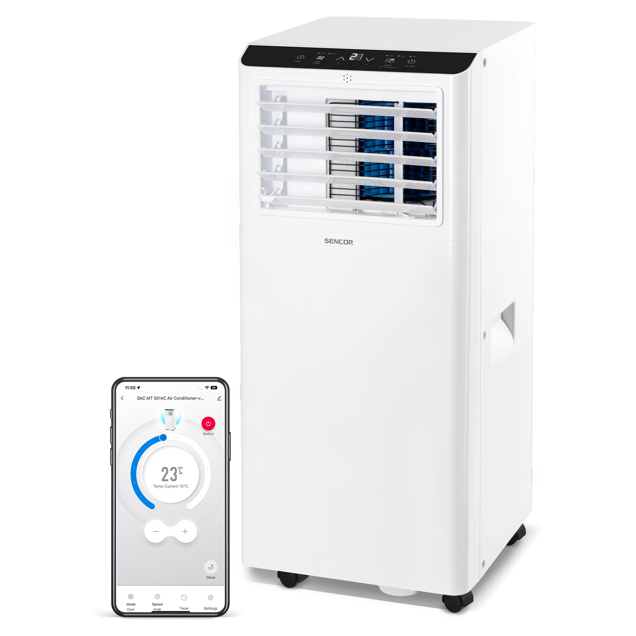 SAC MT9014C | Wi-Fi mobile air conditioner | Sencor.com